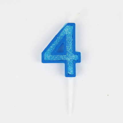 Candles Mini Number Modern 4 – PKT – GoBake | Everything for the Cake!
